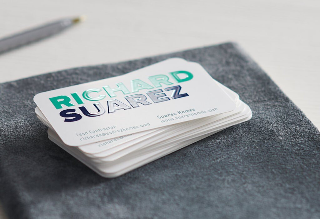 Embossed Gloss Business Cards – Case Elevate Ltd